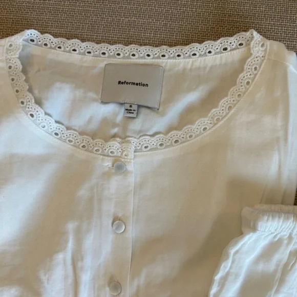 Reformation | Dresses | Reformation Valetta Two Piece Set Sz6 White ...